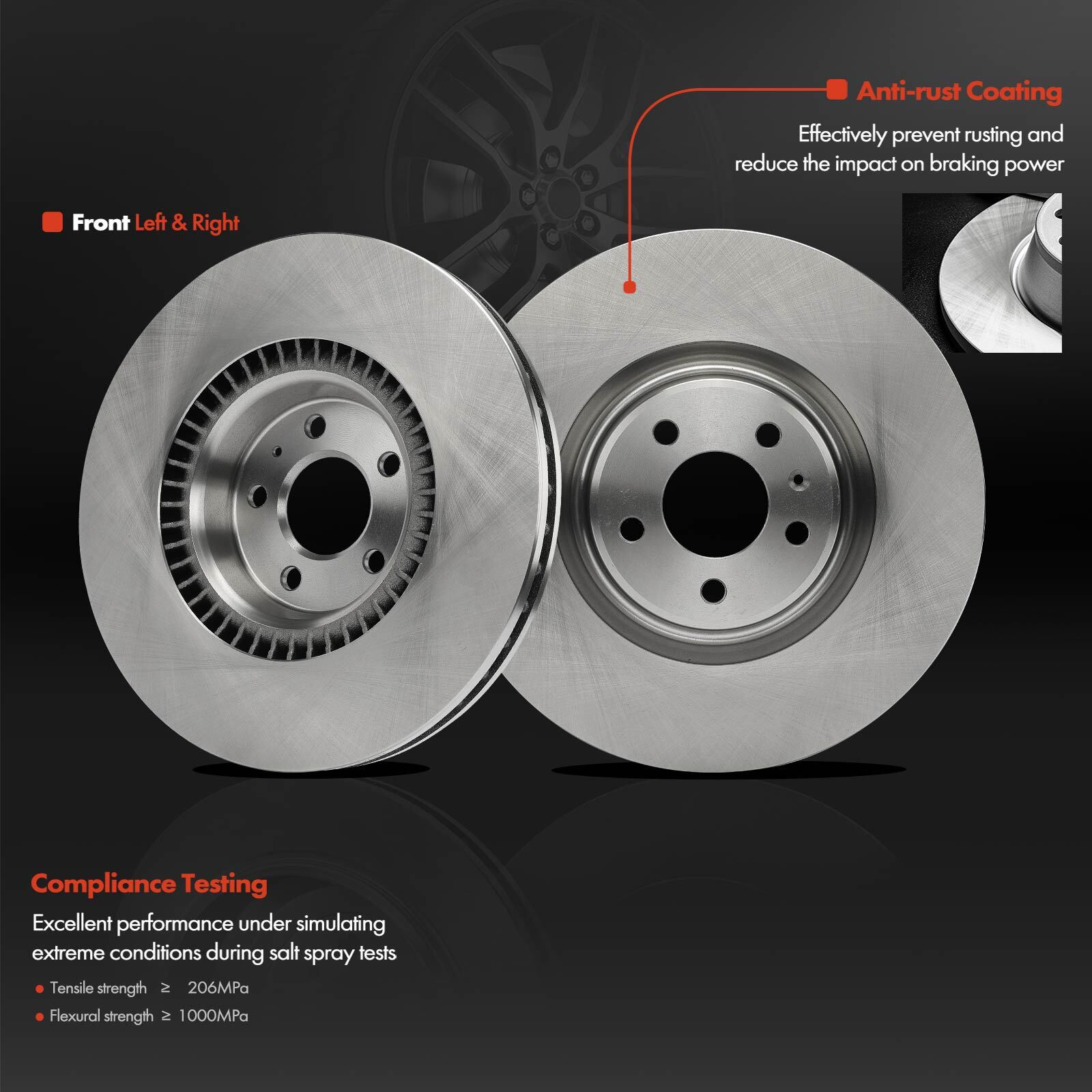12x Front & Rear Disc Rotors & Ceramic Brake Pad for Audi A6 Quattro A7 ...
