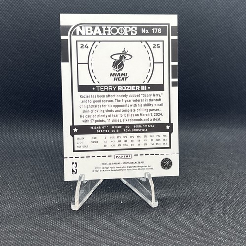 2024-25 Panini NBA Hoops Terry Rozier III #176 Miami Heat Basketball ...