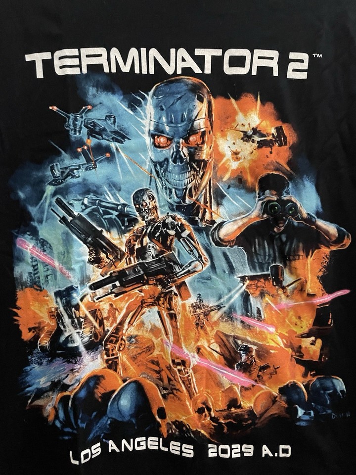 RARE Vintage Iconic Terminator 2 Judgement Day Cavity Colors T-shirt | eBay