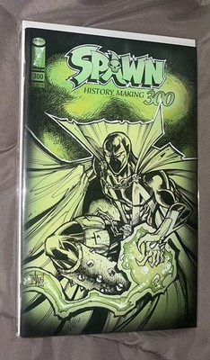 SPAWN 300 with original art sketch cover by Bill Maus (Nira,Zen,Parody ...