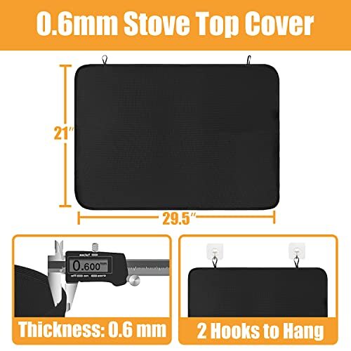 Fireproof Stove Top Cover for Electric Glass Stove Top Protector, 21x29 ...