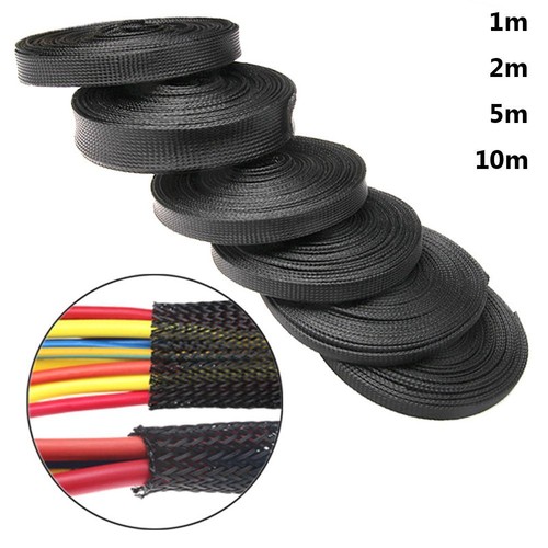 5/10M New Insulated Braided Wire Protector Cord Winder Organizer Cable ...