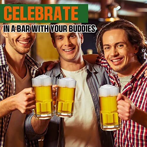 Set of 4 34 oz Extra Large Beer Mugs Large Glass Mugs with Handles ...