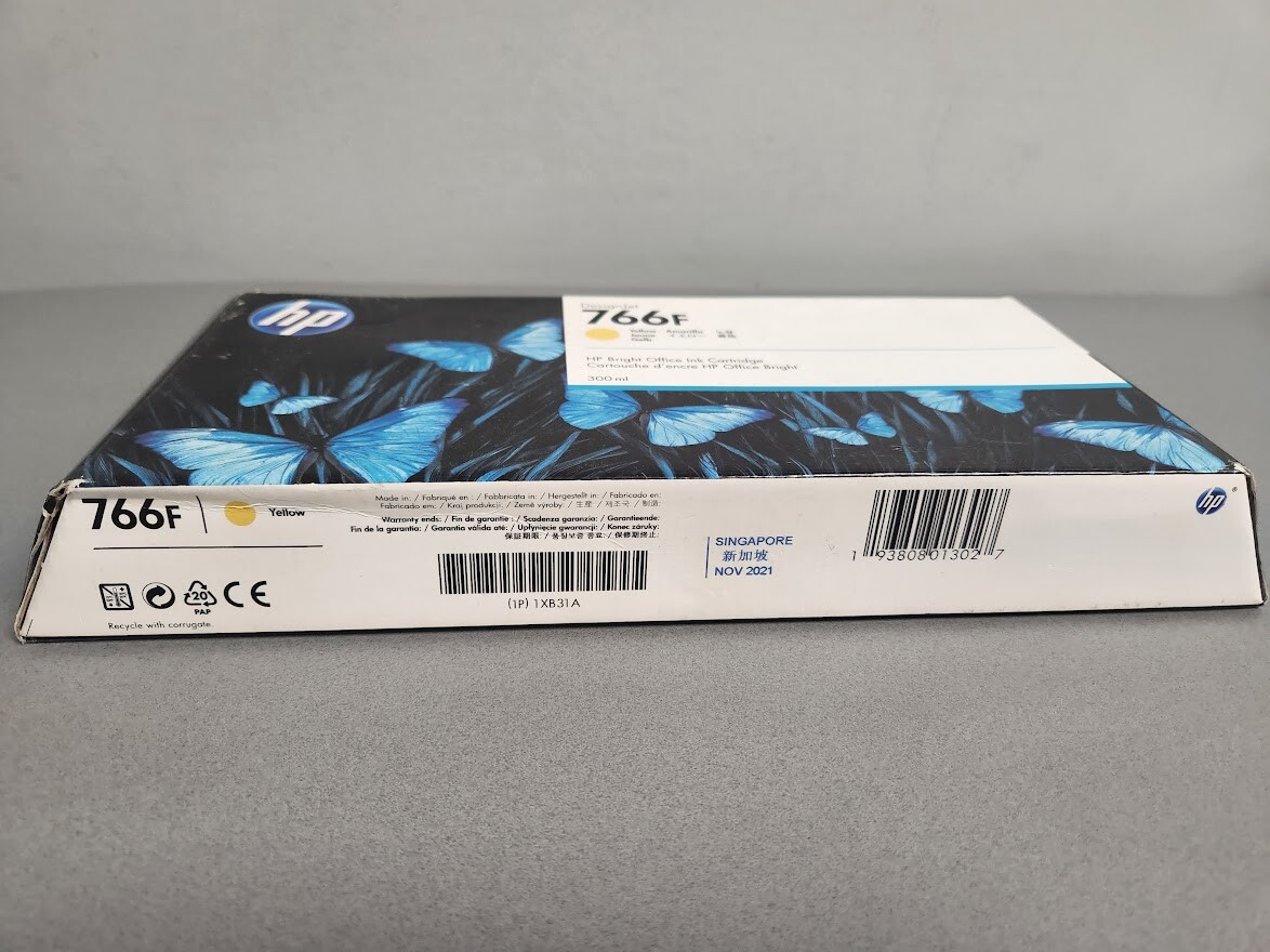 HP 1XB31A 766 INK CARTRIDGE YELLOW 300ML EXP 2021 | eBay
