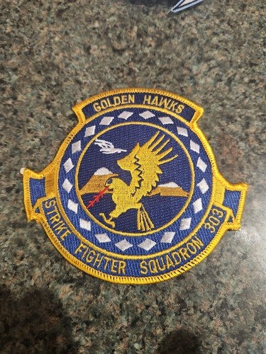 5" NAVY VFA-303 GOLDEN HAWKS STRIKE FIGHTER SQUADRON EMBROIDERED PATCH ...