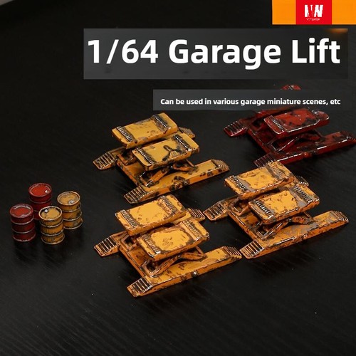 1:64 Diorama Car Lifter Model Set Garage Workshop Repair Tool Model ...