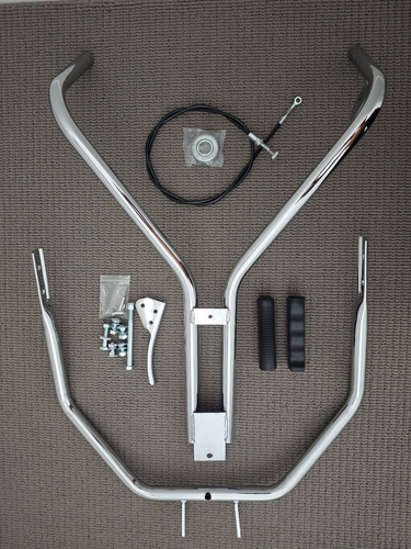 SCOTT BONNAR 45 HANDLEBARS FULL SET (CHROME PLATED) +LEVER+FIXINGS ...