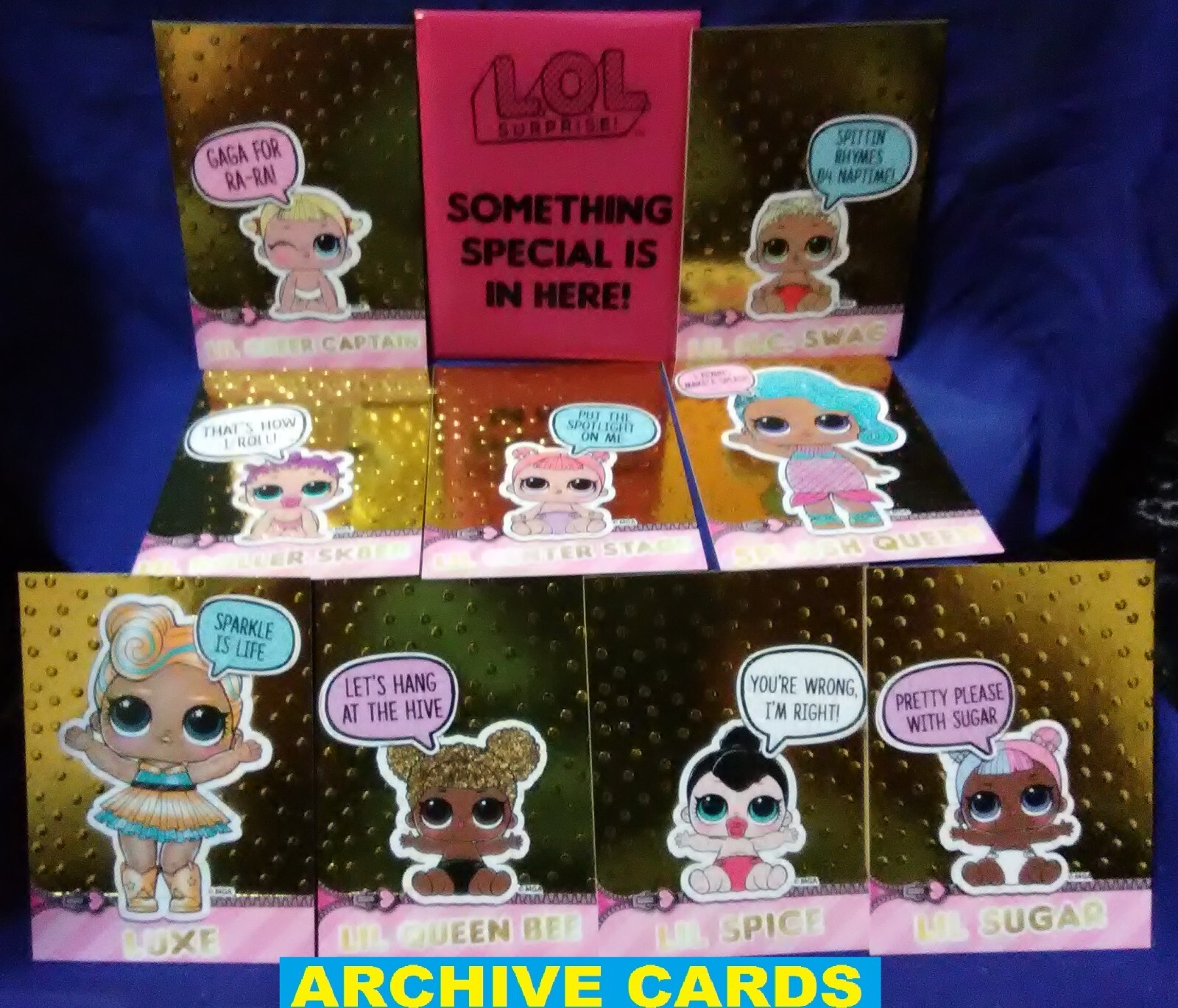 2018 LOL Surprise Collector Cards Gold embossed Insert SET (9) | eBay