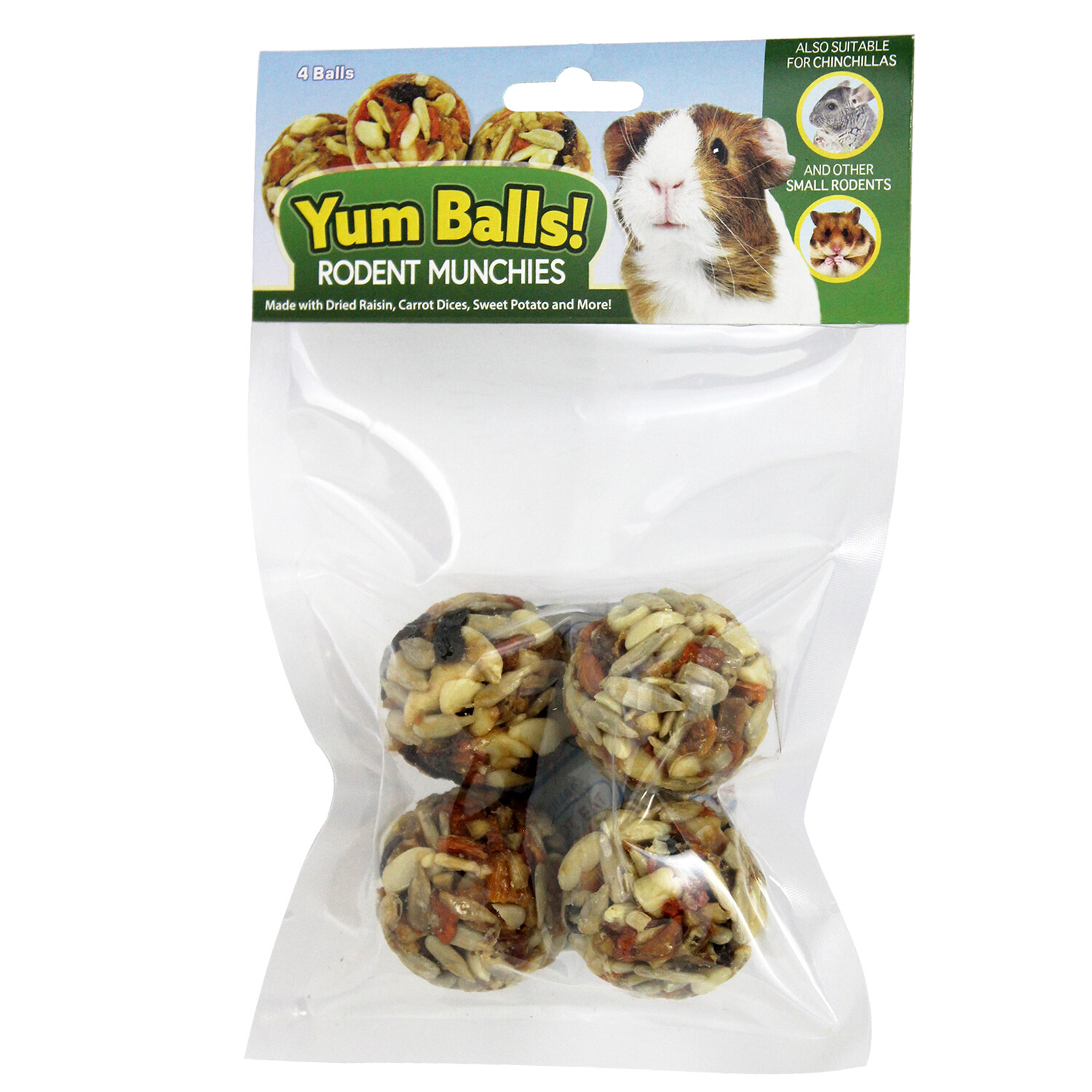 Yum Balls! Rodent Munchies - Natural Treat - Squirrel, Gerbil, Degu ...