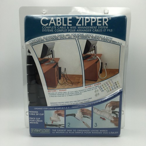 Cable Zipper - Evriholder - New In Package - Black - Large 8 Feet | eBay