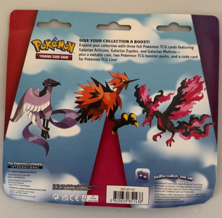 Pokemon TCG: Enhanced 2-Pack Blister, Galarian Moltres, Articuno, Zapdos - New | eBay UK