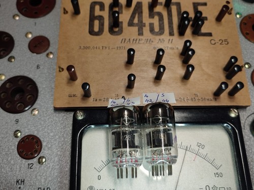 NOS / NEW 2pcs 6S45P-E MATCHED PAIR Tube NOS WE437 6S45P EC8020 6C45P ...