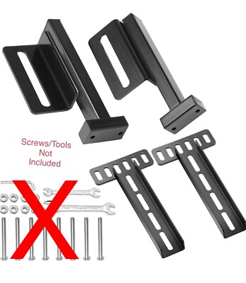Adjustable Bed Base Headboard Brackets- Universal Black- No Screws. | eBay