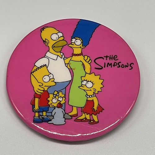 The Simpsons Vintage Pinback Button 2 Inches The Simpson Family Button ...
