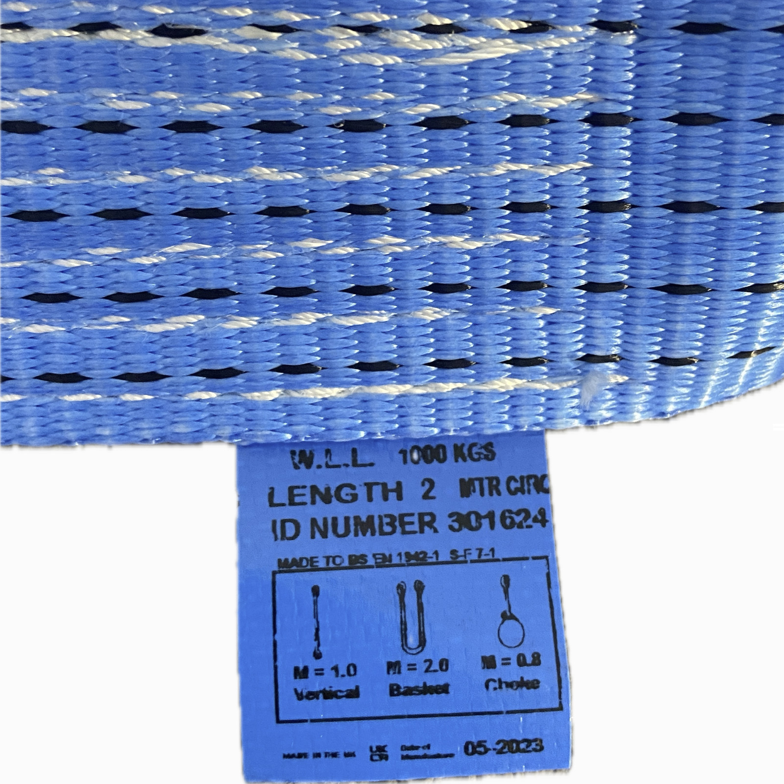 1000kg 2m Endless Continuous Flat Belt Lifting Slings Blue Durable ...
