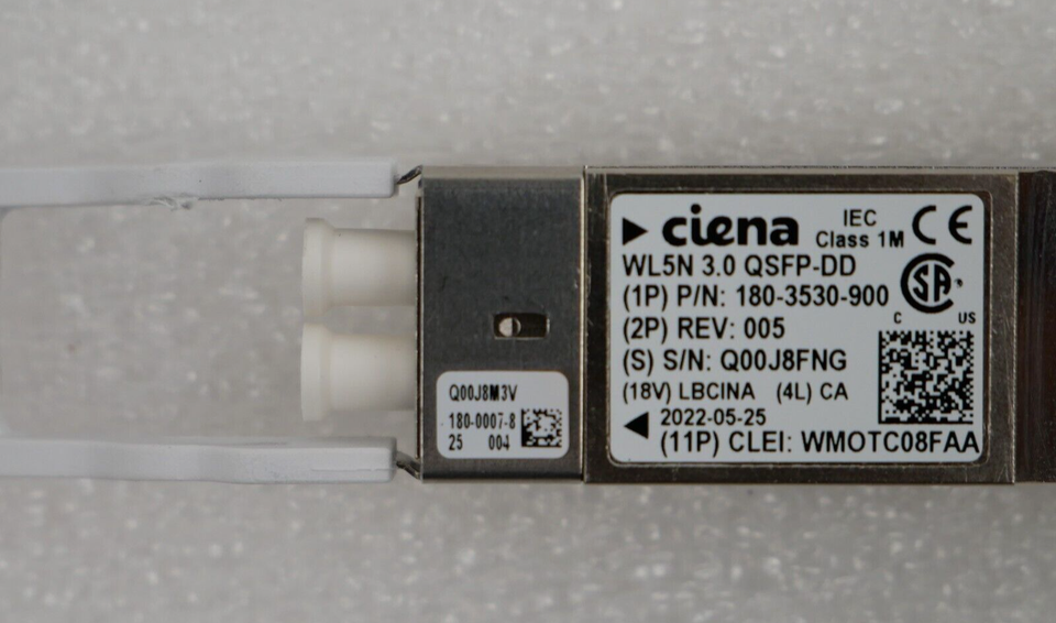 Ciena WaveLogic 5 nano QSFP-DD 180-3530-900 400ZR BASE 4x100GbE ...
