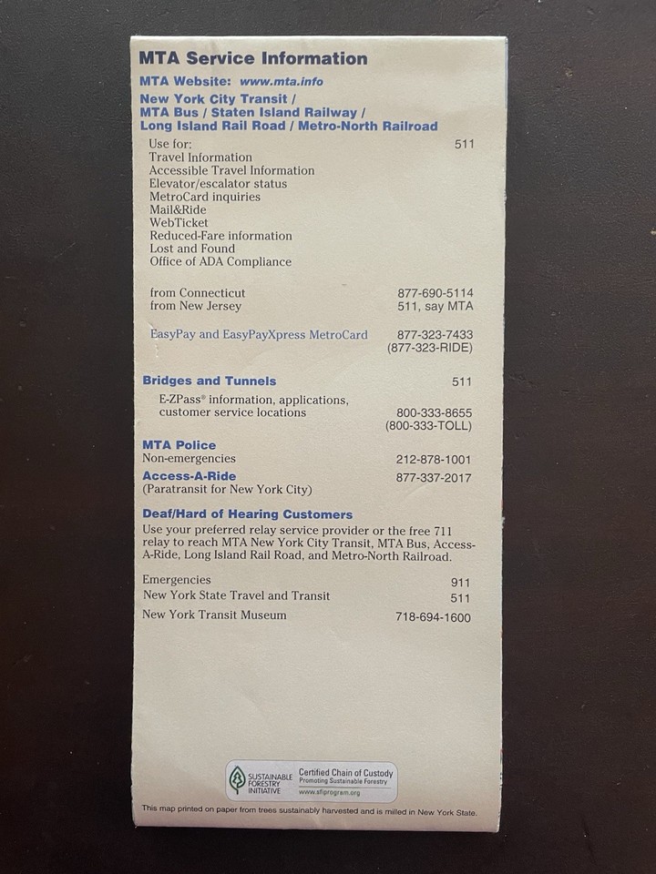 The Map MTA New York City Transit August 2013 | eBay