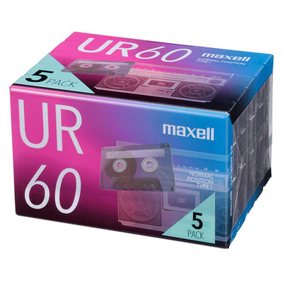Maxell UR-60N 5-Pack Blank Audio Cassette Tapes 60min (Current Model ...