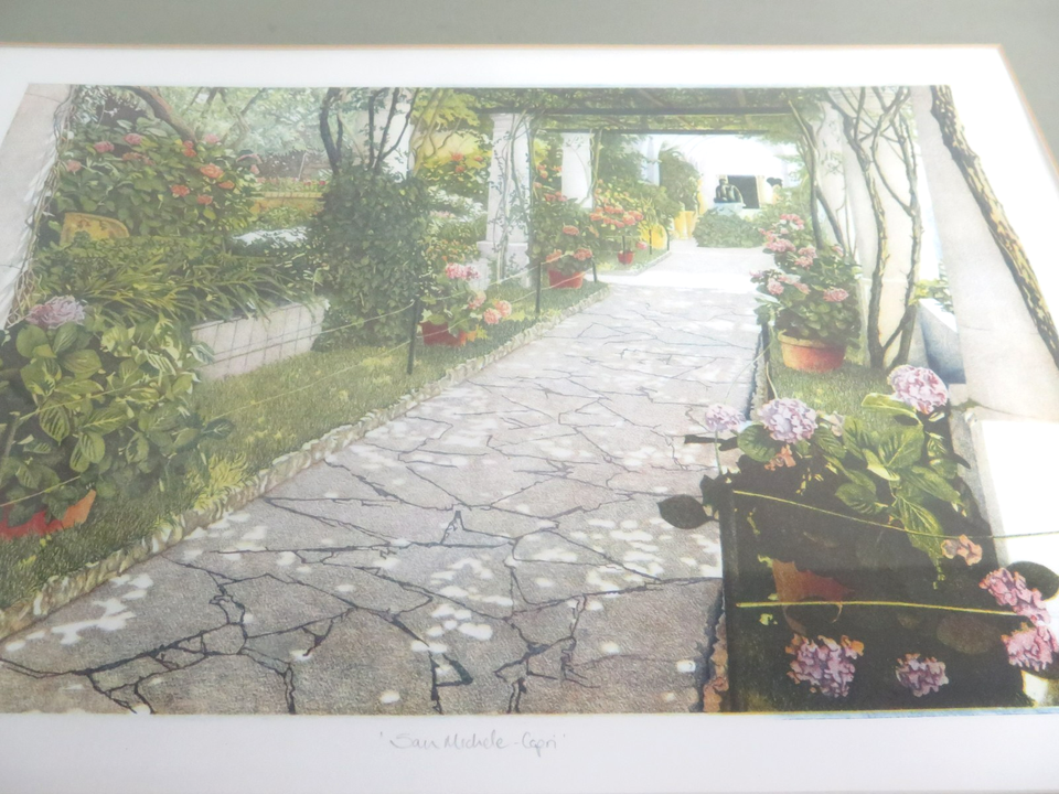 Peter Burridge Signed Etching Print San Michele Capri Artist Proof XII ...