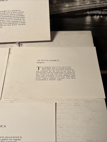 4 Lithograph Art By Stan Cline Auto Classic Cars Oil Gas Mobile Texaco ...