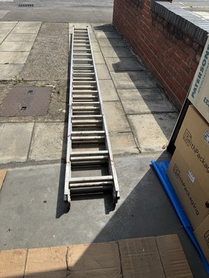 18 rung, Aluminium double section clima ladder. Buyer collects. | eBay UK