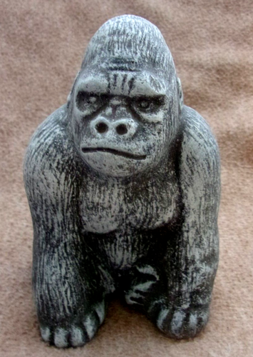 Latex gorilla ape monkey mold plaster cement concrete mould 5.5" H x 4 ...