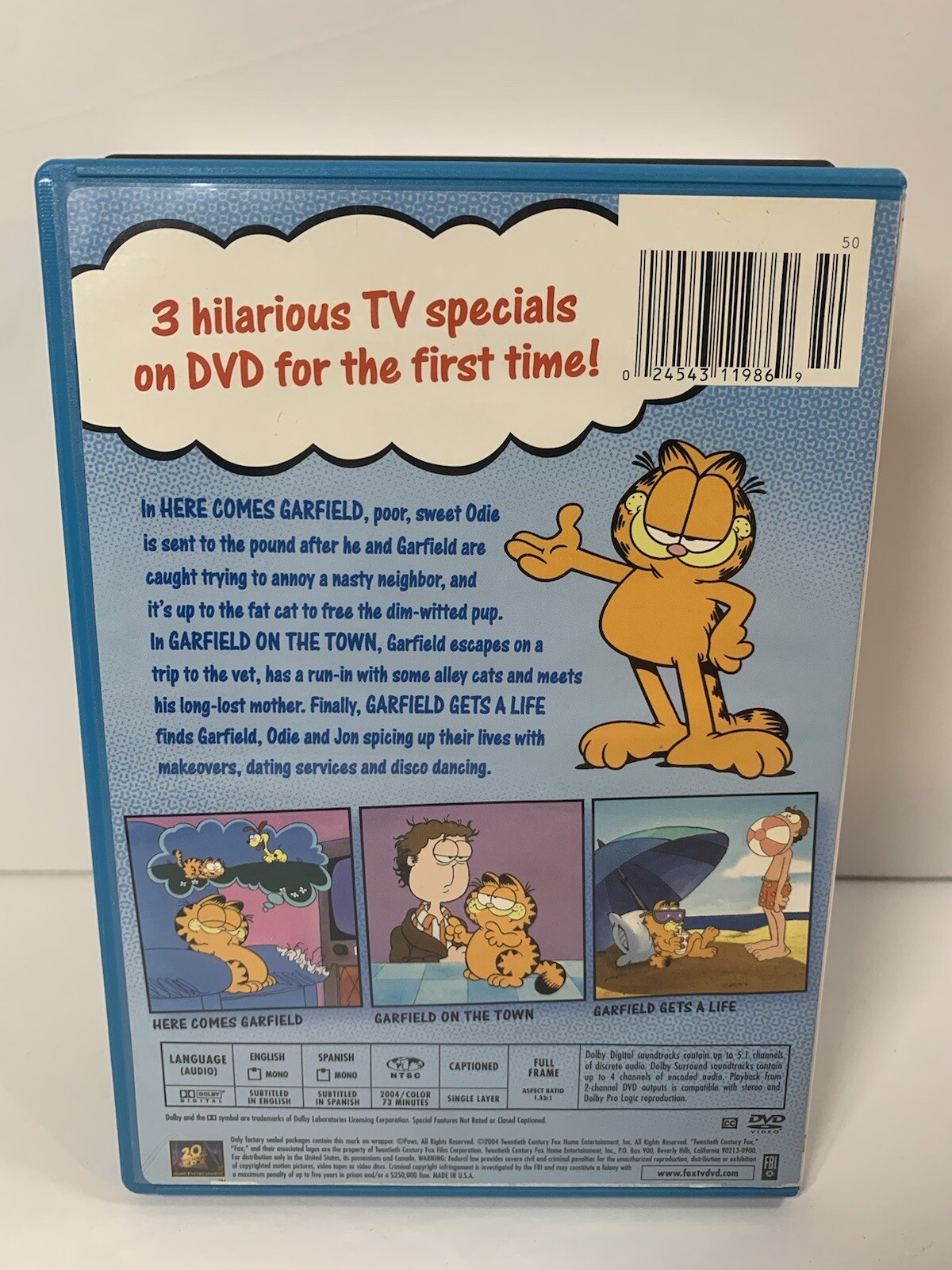 Garfield Travel, Holiday, Fantasies, As Himself DVD LOT Jim Davis 80s ...