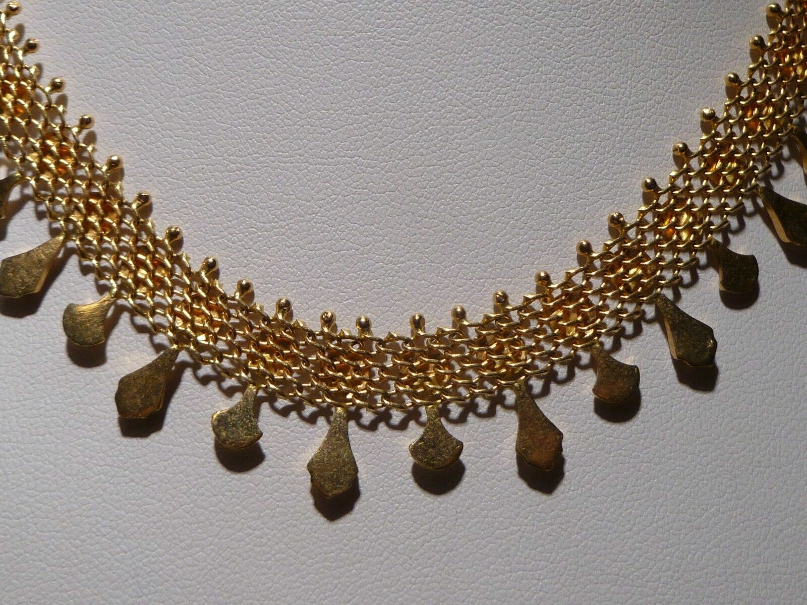 Chandelier 18K Solid Yellow Gold Necklace Mash Chain Choker From ...