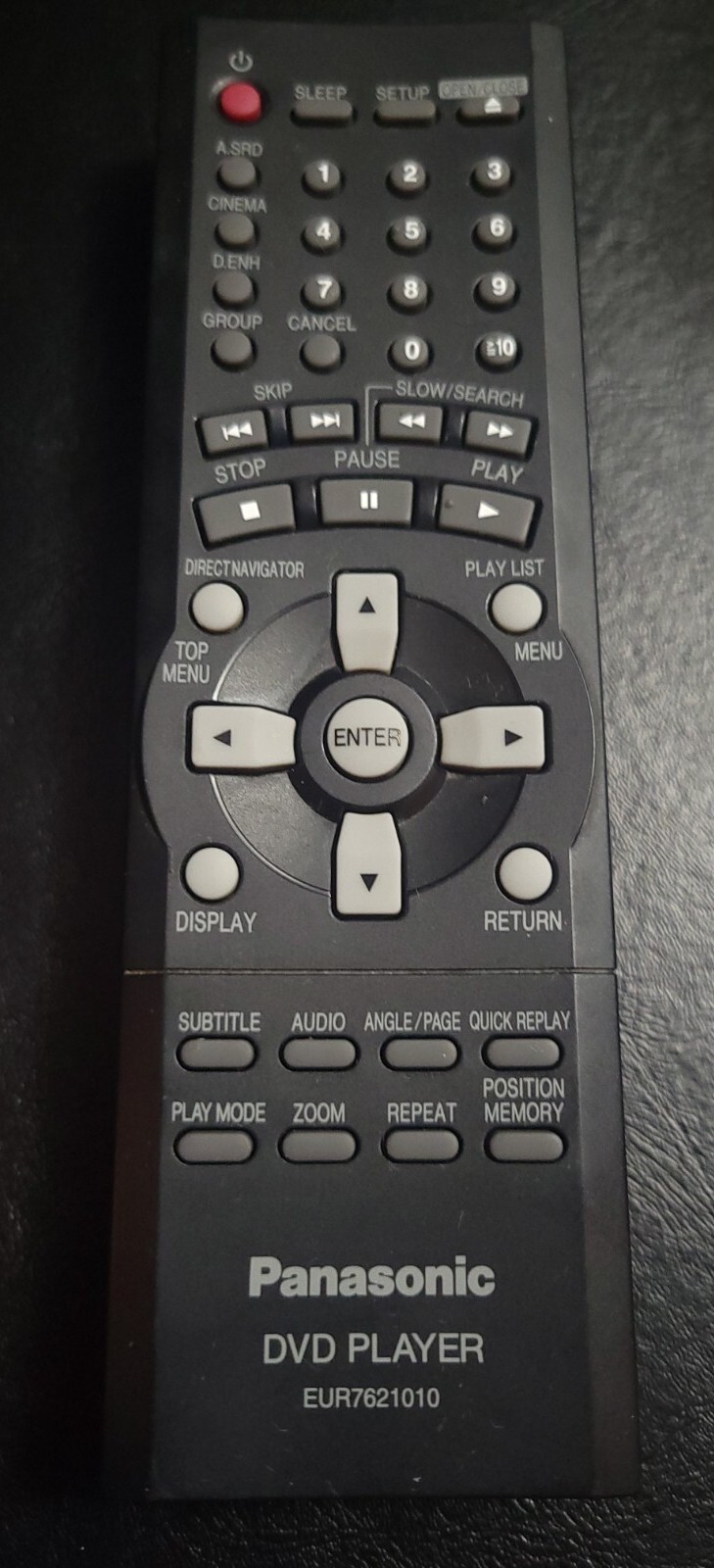 PANASONIC DVD Player Remote EUR7621010 DVD-S31 DVD-S35 DVD-S31S NO ...