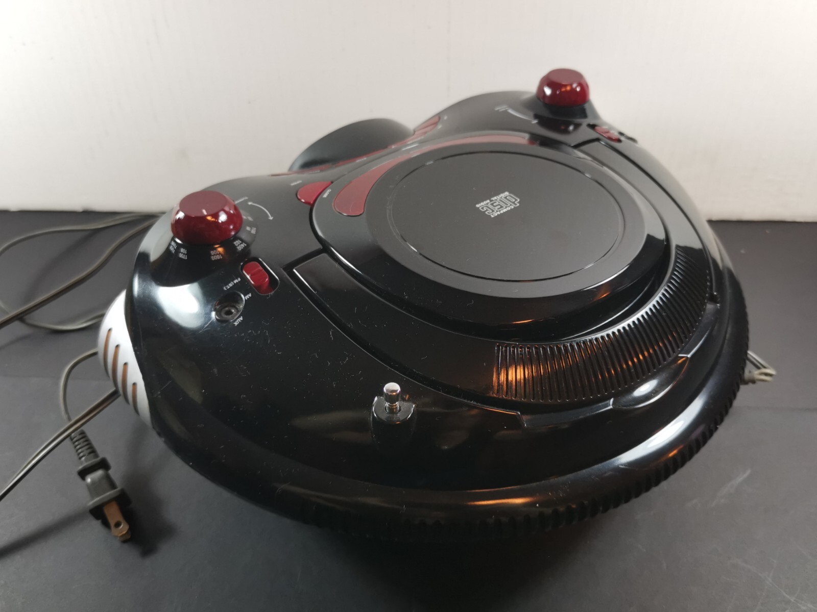 CRAIG CD PLAYER BOOMBOX with AM / FM RADIO RED & BLACK PORTABLE MODEL ...