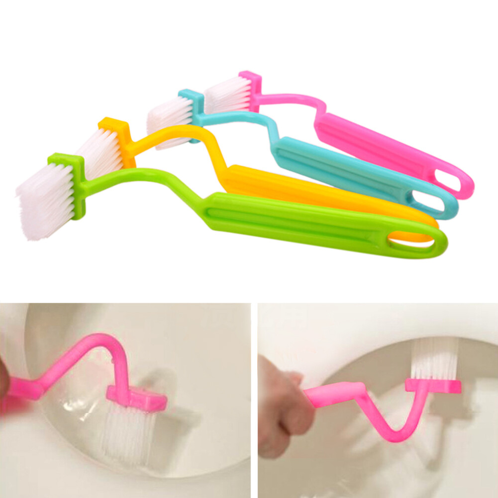 Hanging Hole Toilet Brush Tool Corner S-Shaped Bathroom Cleaning ...