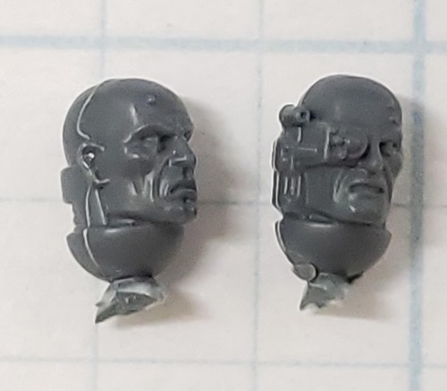 Warhammer 40k Space Marine Bits Devastator Bare Heads Bionic & Campaign ...