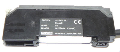 KEYENCE FS-V21R PHOTOELECTRIC FIBER OPTIC AMPLIFIER FSV21R, 12-24V DC ...