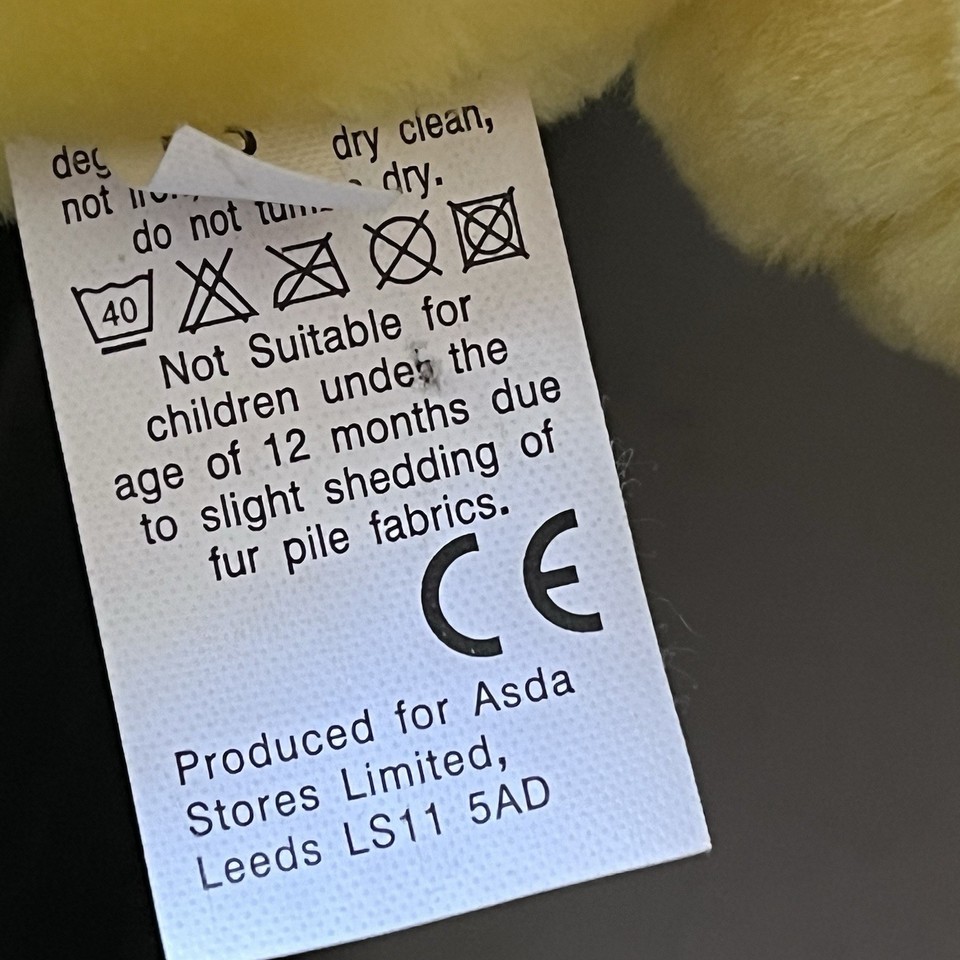 Pudsey Bear Plush Toy BBC Children In Need 12” ASDA Plush (VGC) | eBay UK