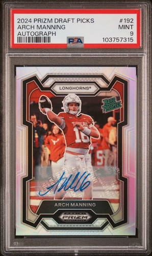 2024 PANINI PRIZM DRAFT PICKS AUTO #192 ARCH MANNING PSA 9 | eBay