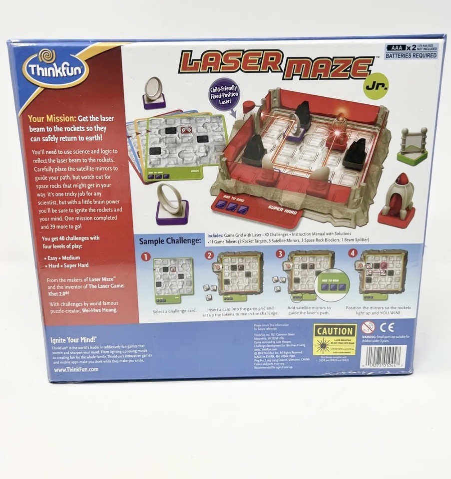 ThinkFun Laser Maze Jr. Science And Logic Maze Game Board (Brand New ...