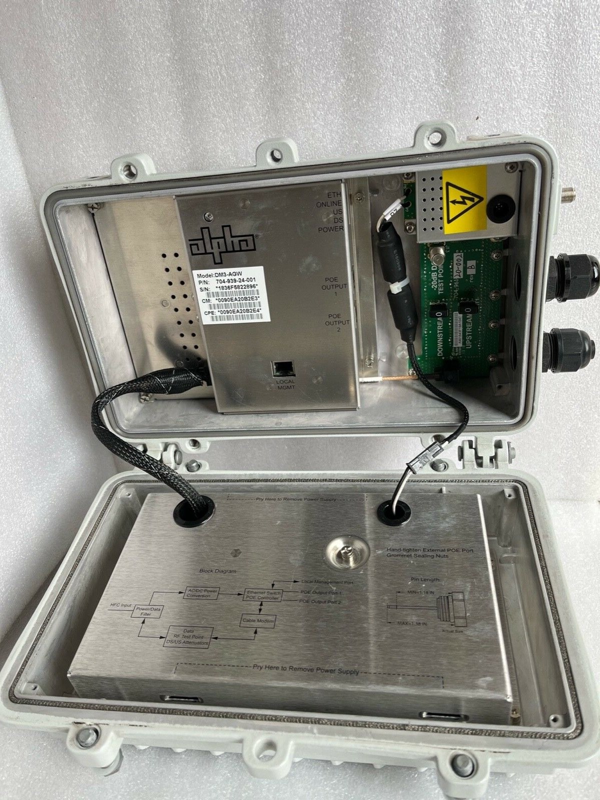 ALPHA SMG-01PE-21 DM3-AGW SMG-01PE-21 DOCSIS 3.0 AlphaGateway SMG P/N ...