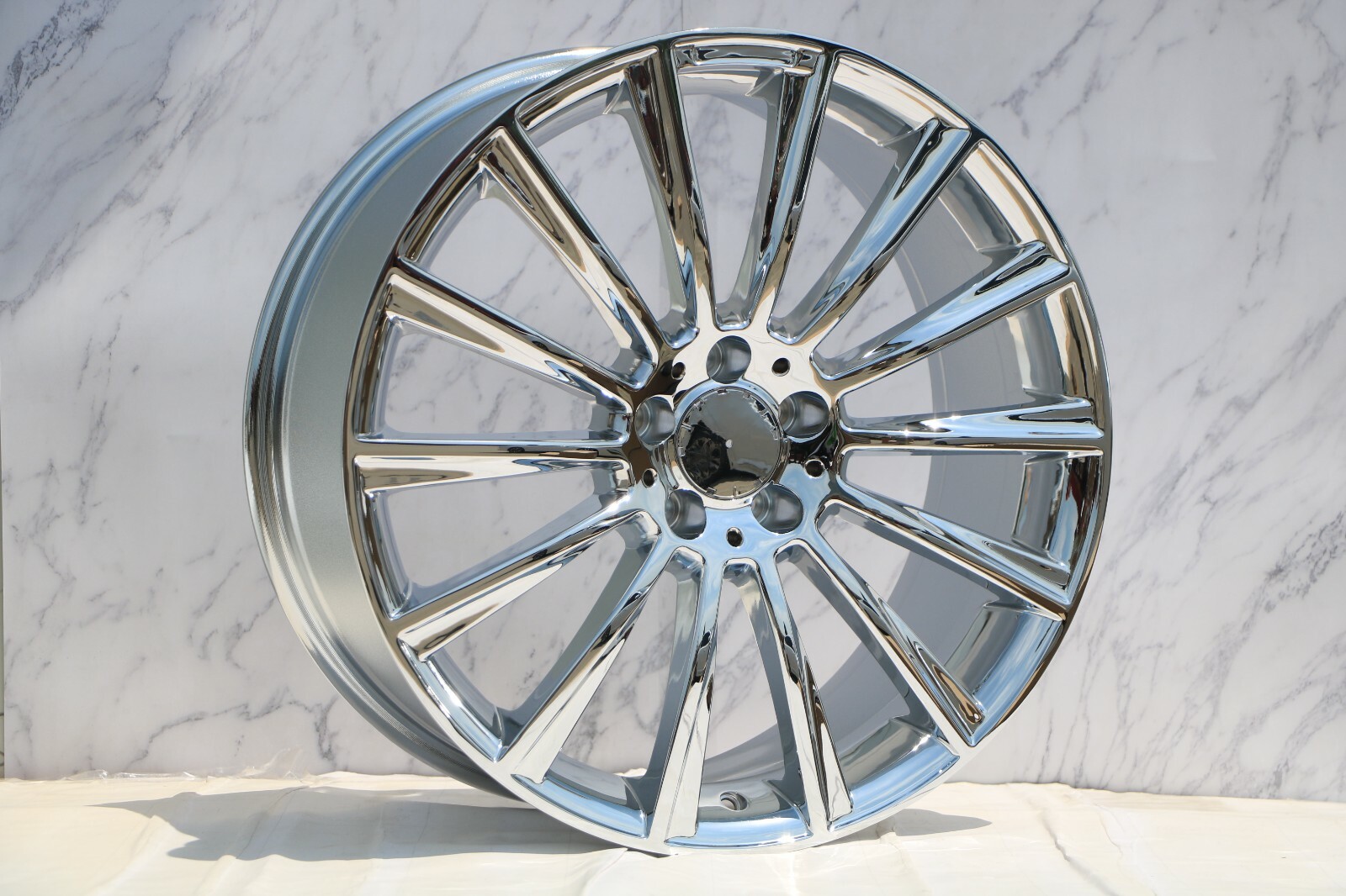 22" STAGGERED Chrome S63 AMG Rims Wheels Mercedes Benz S550 E350 GLS450 ...