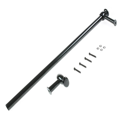 BELLING Oven Door Handle Black Cooker Grill Steel Tea Towel Rail Cut To ...