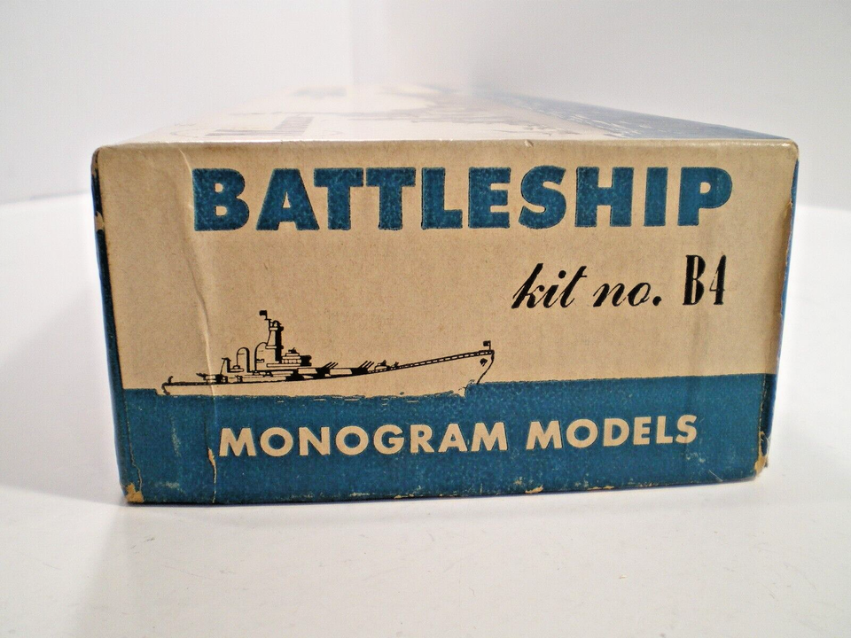 VINTAGE 1945 MONOGRAM WOODEN BATTLESHIP MODEL "USS MISSOURI " 78 years ...