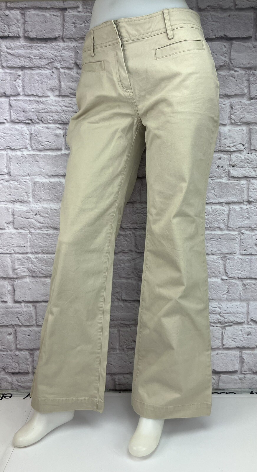 Tommy Hilfiger Janie Fit Khaki Stretch Flare Leg Button Pocket 32'x31 ...