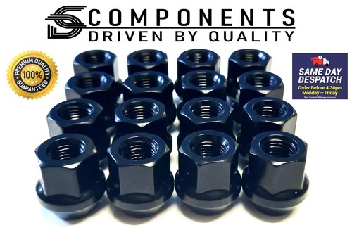 16 x Black open wheel nuts M12 x 1.25 Fit Suzuki Vitara Jimny Swift ...