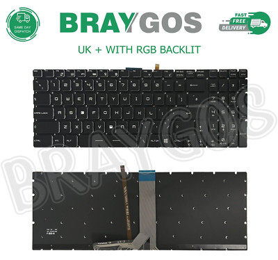 MSI GE62 GP62 GT73 GP72 MS-179B MS-16JB MS-16J1 16J2 16J5 UK Keyboard ...