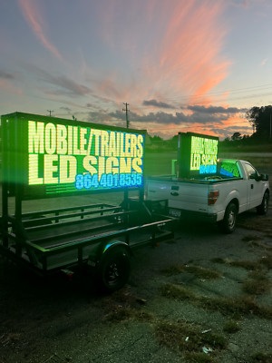 Prime LED SIGN 3 x 7 FT Double Sided LED Sign with Trailer Mobile ...