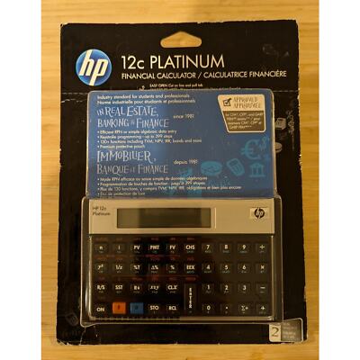New HP 12C Platinum Financial Calculator with Pouch RPN or Algebraic | eBay