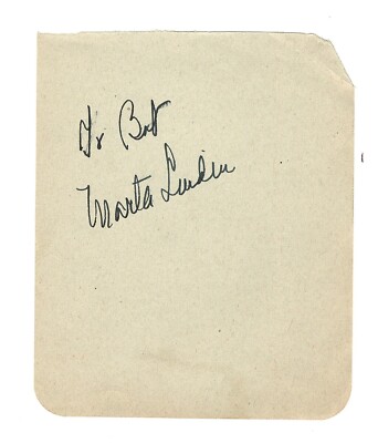 ACTRESS MARTA LINDEN AUTOGRAPH ON OLD ALBUM PAGE | eBay