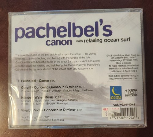 Pachelbel's Canon with Ocean Surf (CD, Oct-1999, Eclipse Records) for ...