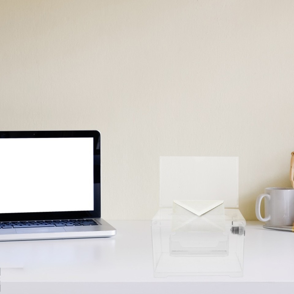 Clear Acrylic Donation Box with Lock Cash Box with Slot for Fundraising ...