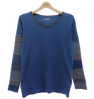 KAPITAL men's Sleeve Stripe Long Sleeve T-shirt Size 1 Navy Casual ...