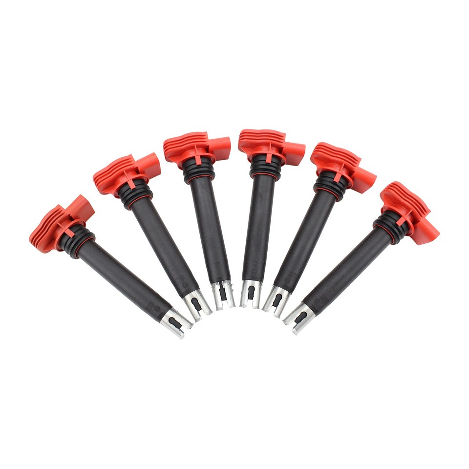 Set of 6 Bosch Direct Ignition Pencil Coils For Audi Porsche Volkswagen ...